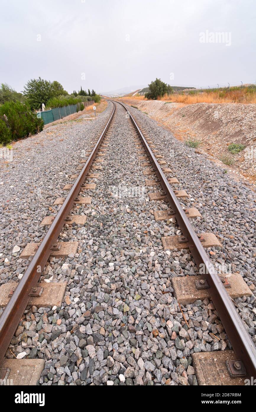 Train Rail Road Stock Photo - Alamy