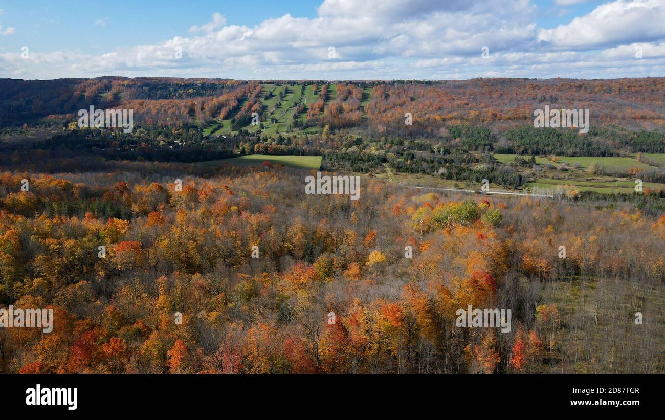 17th of October 2020 - Flesherton Ontario Canada. Beaver Valley Road at ...