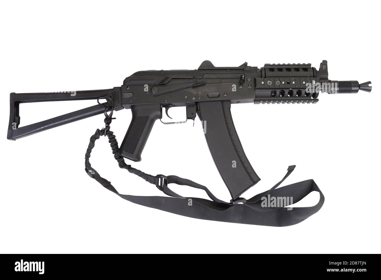 Kalashnikov AK 47 with modern update kit isolated on white Stock Photo ...