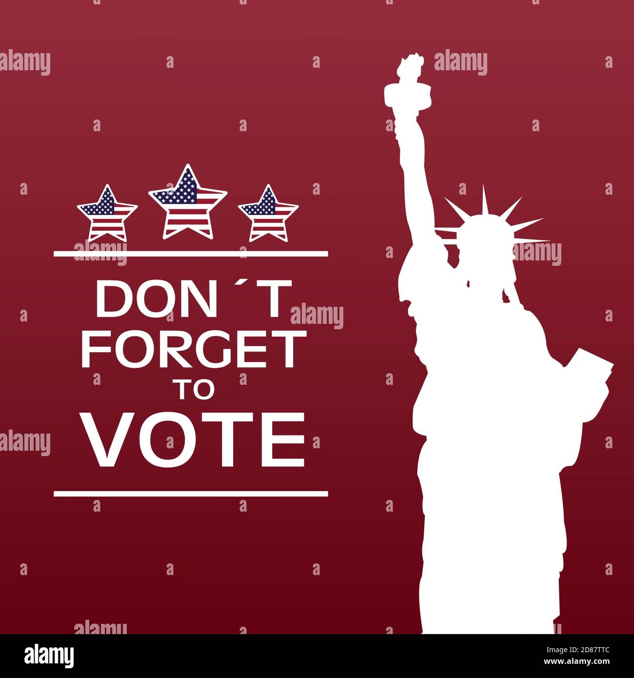 usa elections day poster with statue liberty and lettering vector ...