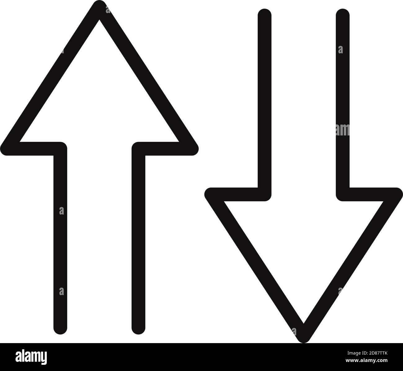 user interface upload and download data linear style vector ...