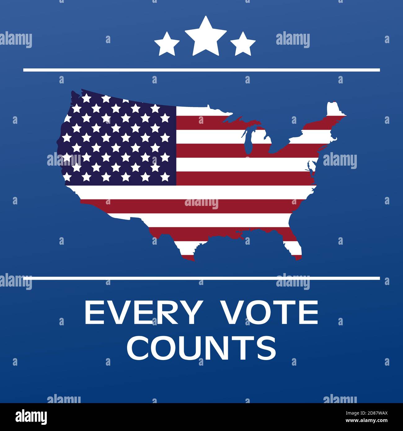 usa elections day poster with flag in map vector illustration design ...