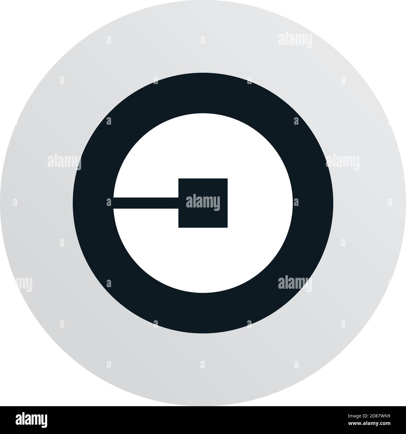 social media logo, uber transport with driver, application movil vector ...
