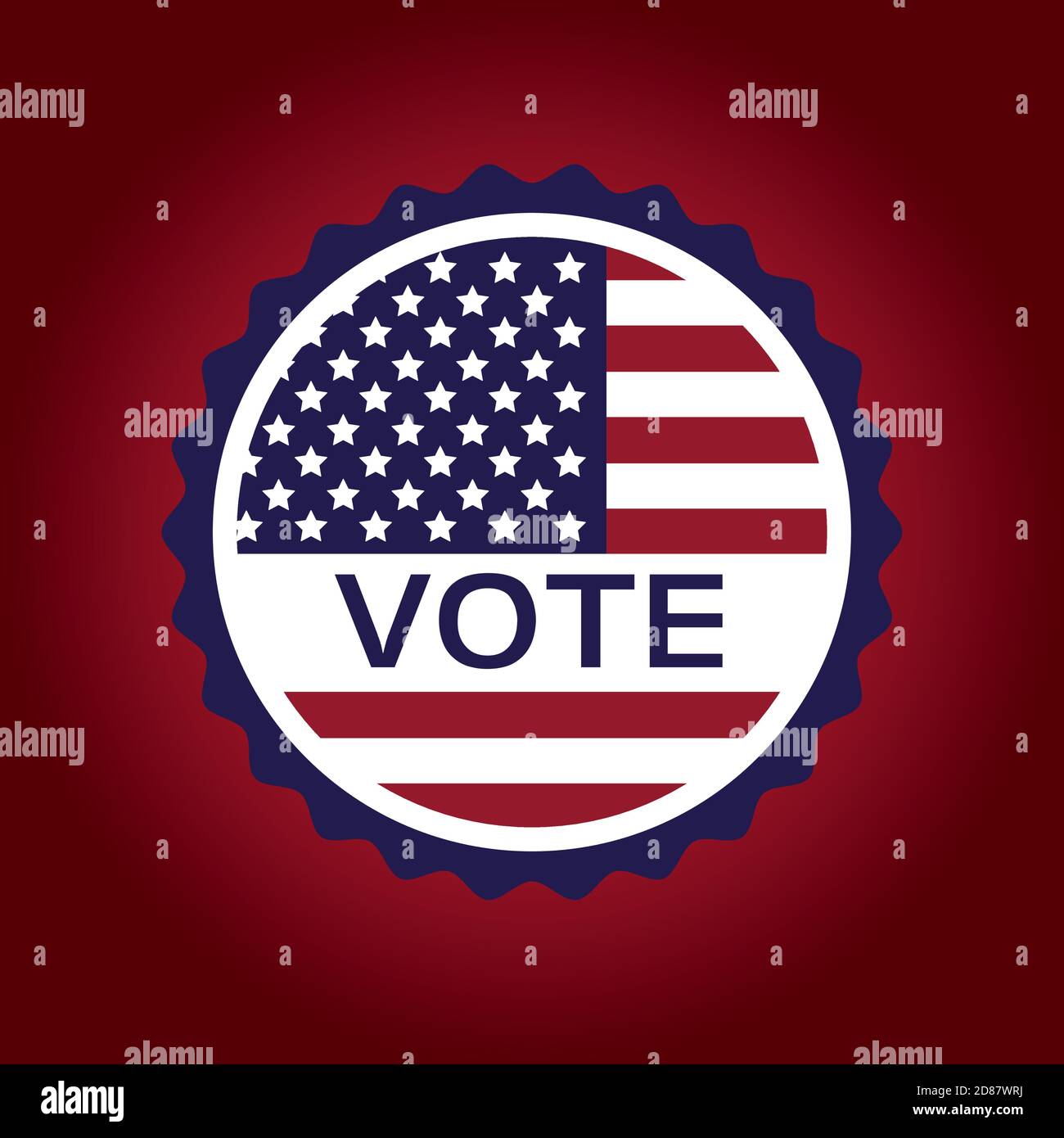 usa elections day poster with flag in circular seal vector illustration ...