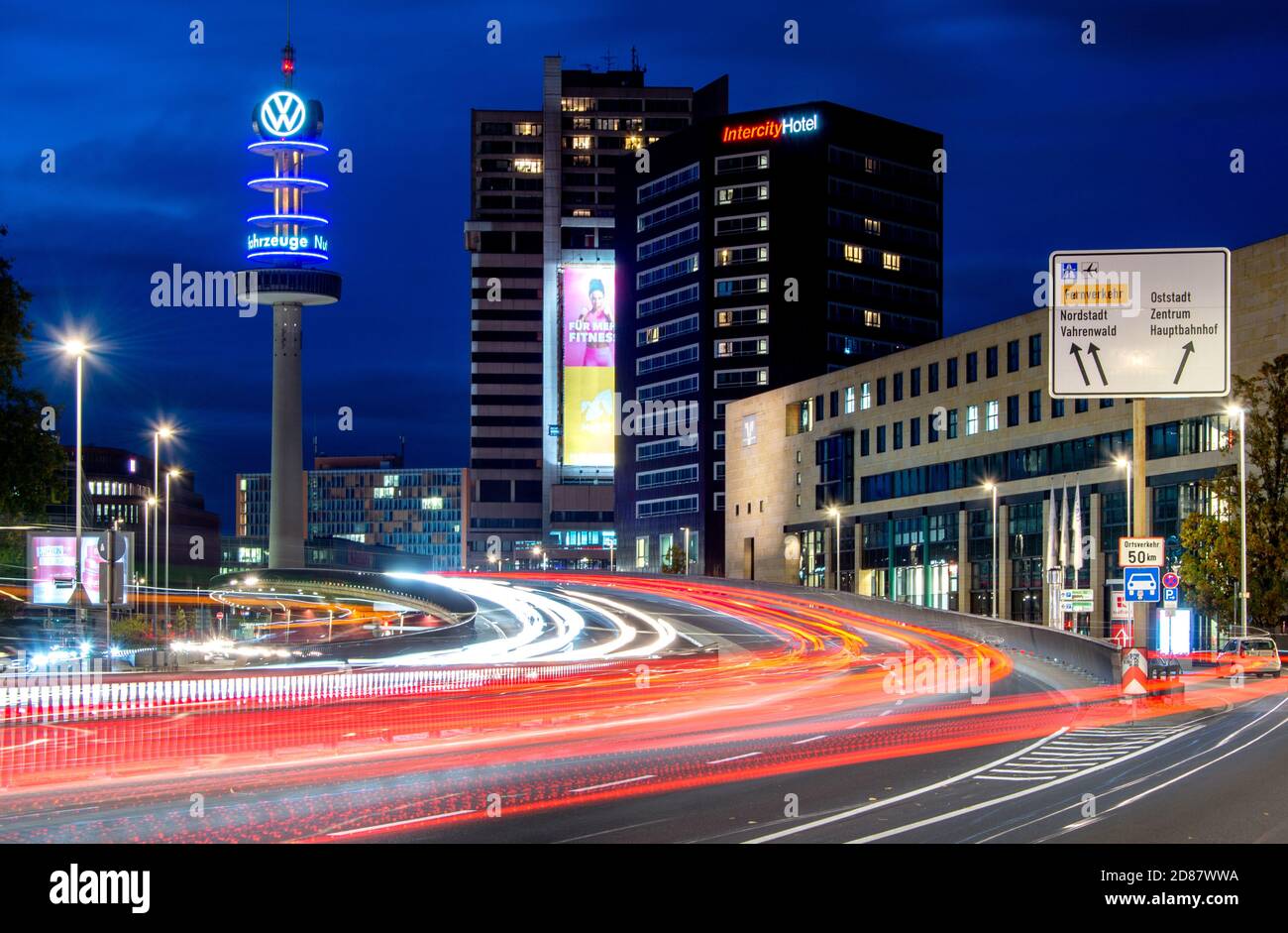 Hanover, Germany. 27th Oct, 2020. Cars drive over the ...