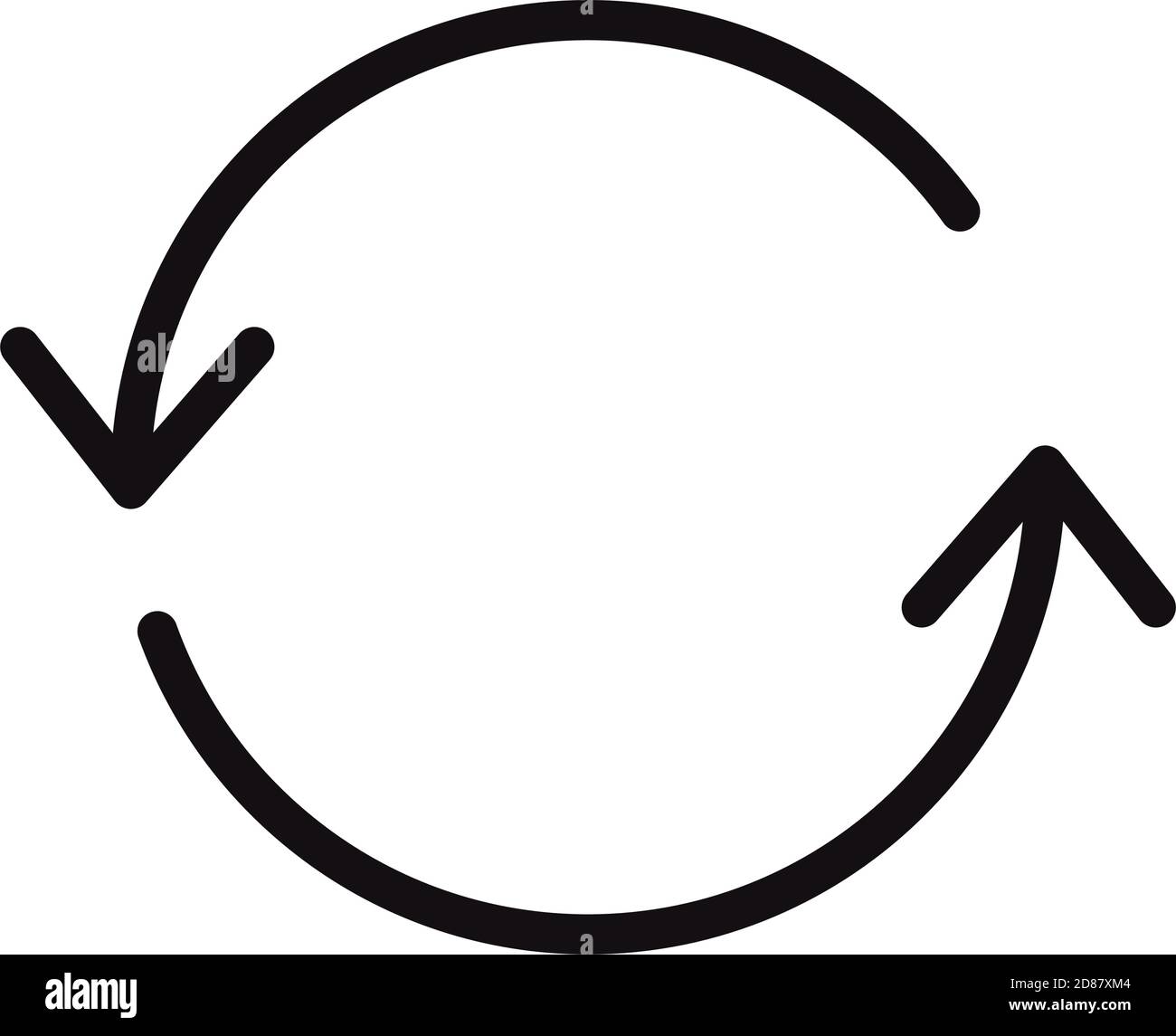 user interface reload arrows web and mobile app linear style vector ...