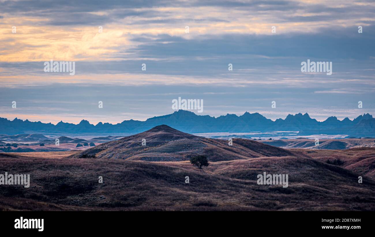 Rugged Hills in Badlands National Park in South Dakota Stock Photo - Alamy