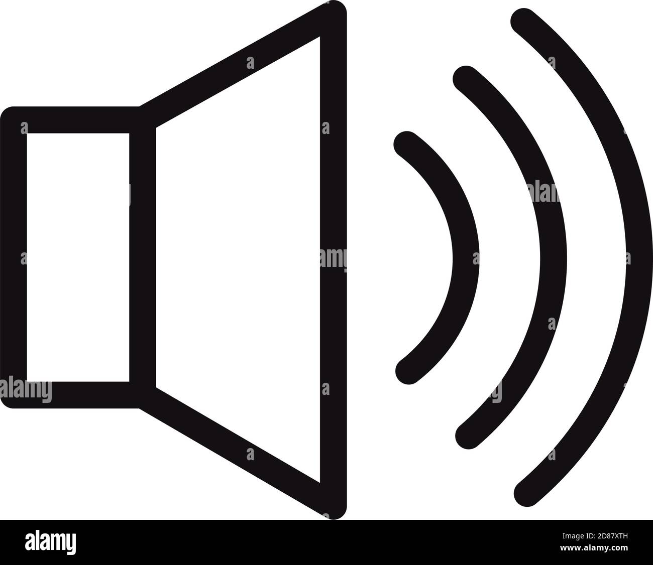 user interface sound volume button linear style vector illustration ...