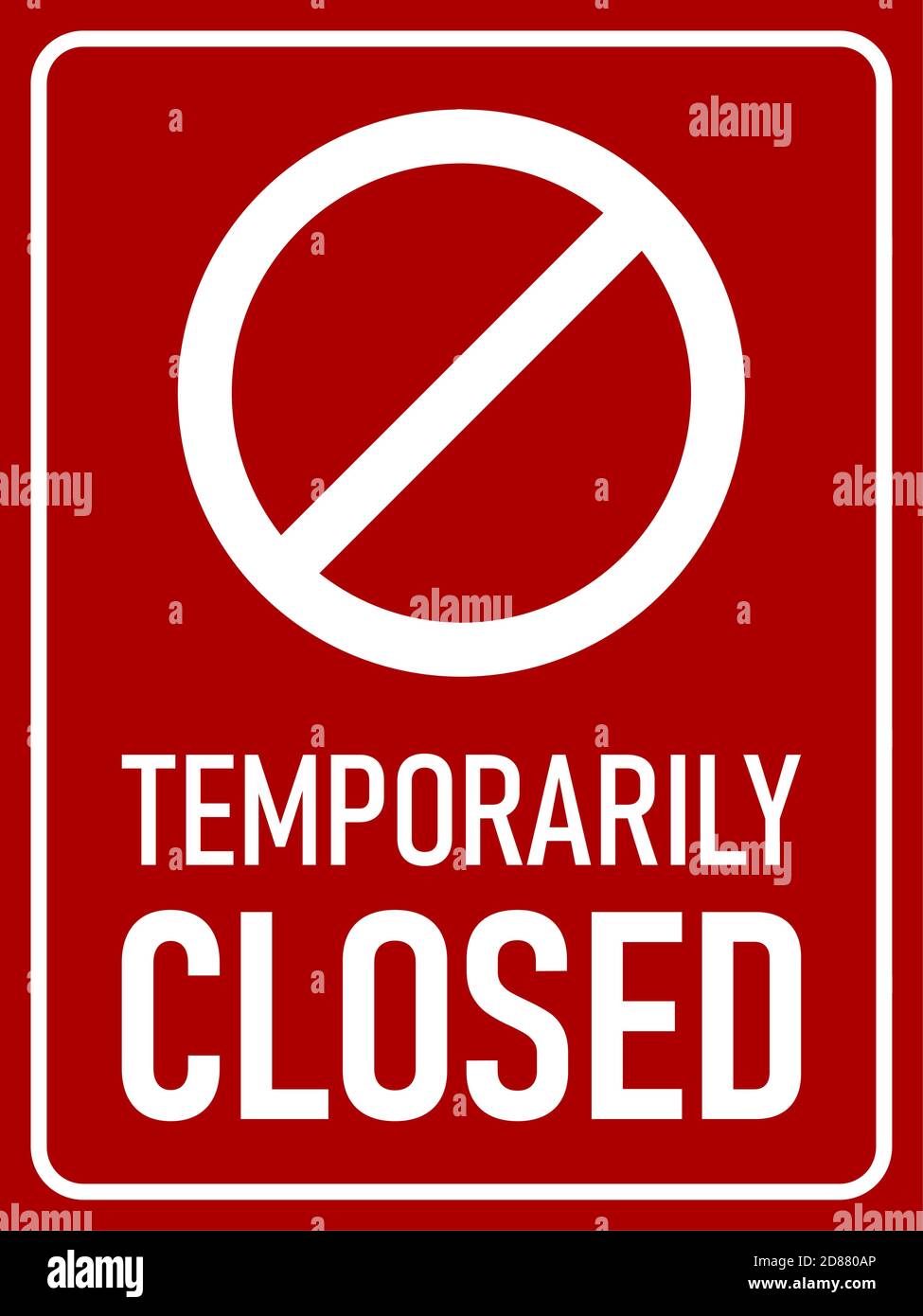 Closed restaurant notice Stock Vector Images - Alamy