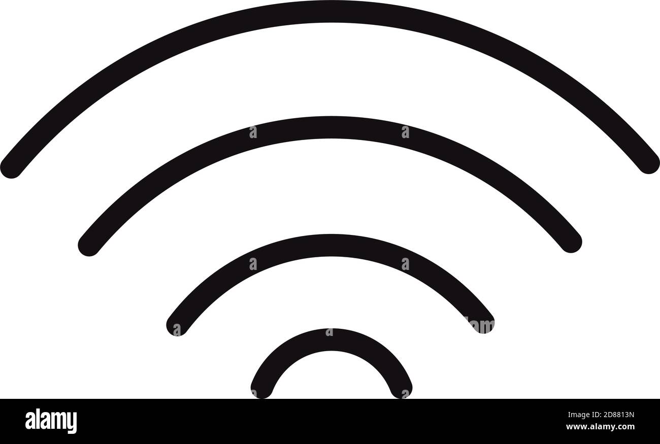 user interface internet wifi signal linear style vector illustration ...