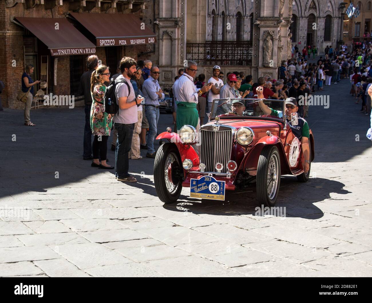 Siena, Tuscany. Italy.Car rally in the medieval city Stock Photo - Alamy