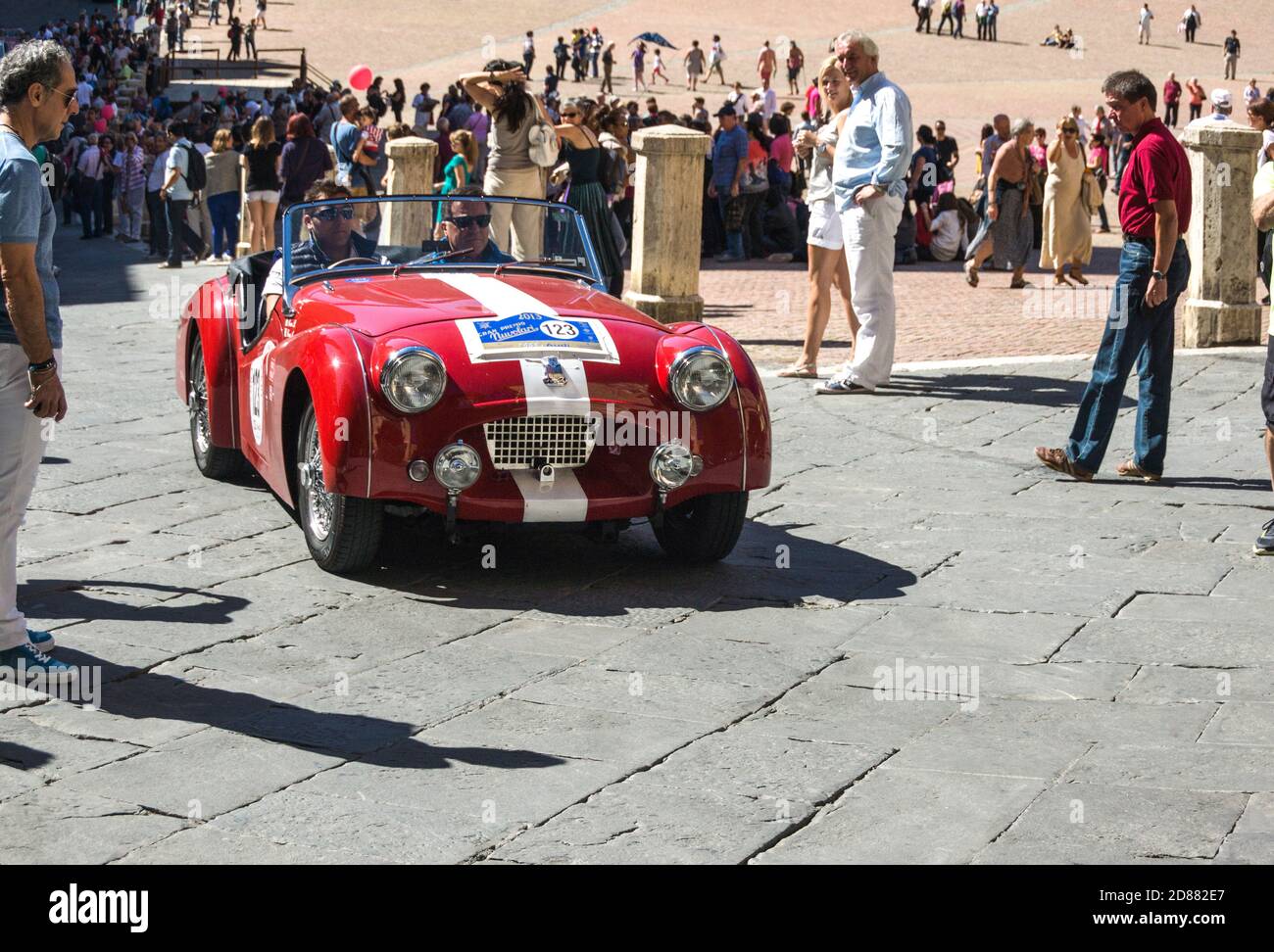 Siena, Tuscany. Italy.Car rally in the medieval city Stock Photo - Alamy