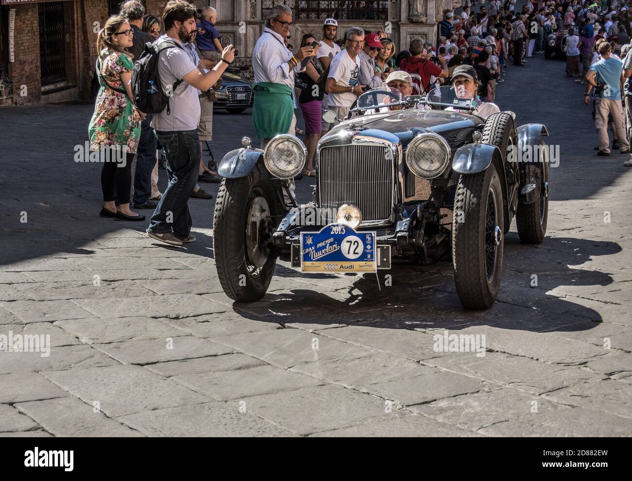 Siena, Tuscany. Italy.Car rally in the medieval city Stock Photo - Alamy
