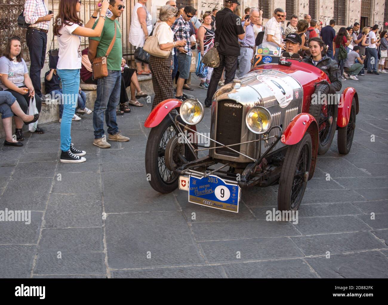 Siena, Tuscany. Italy.Car rally in the medieval city Stock Photo - Alamy