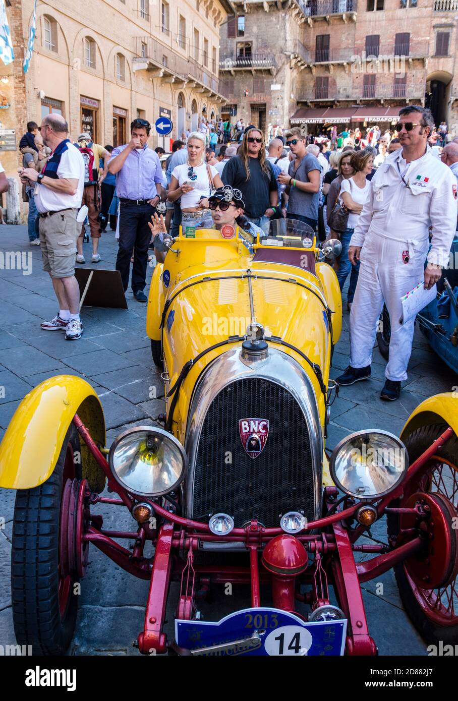 Siena, Tuscany. Italy.Car rally in the medieval city Stock Photo - Alamy