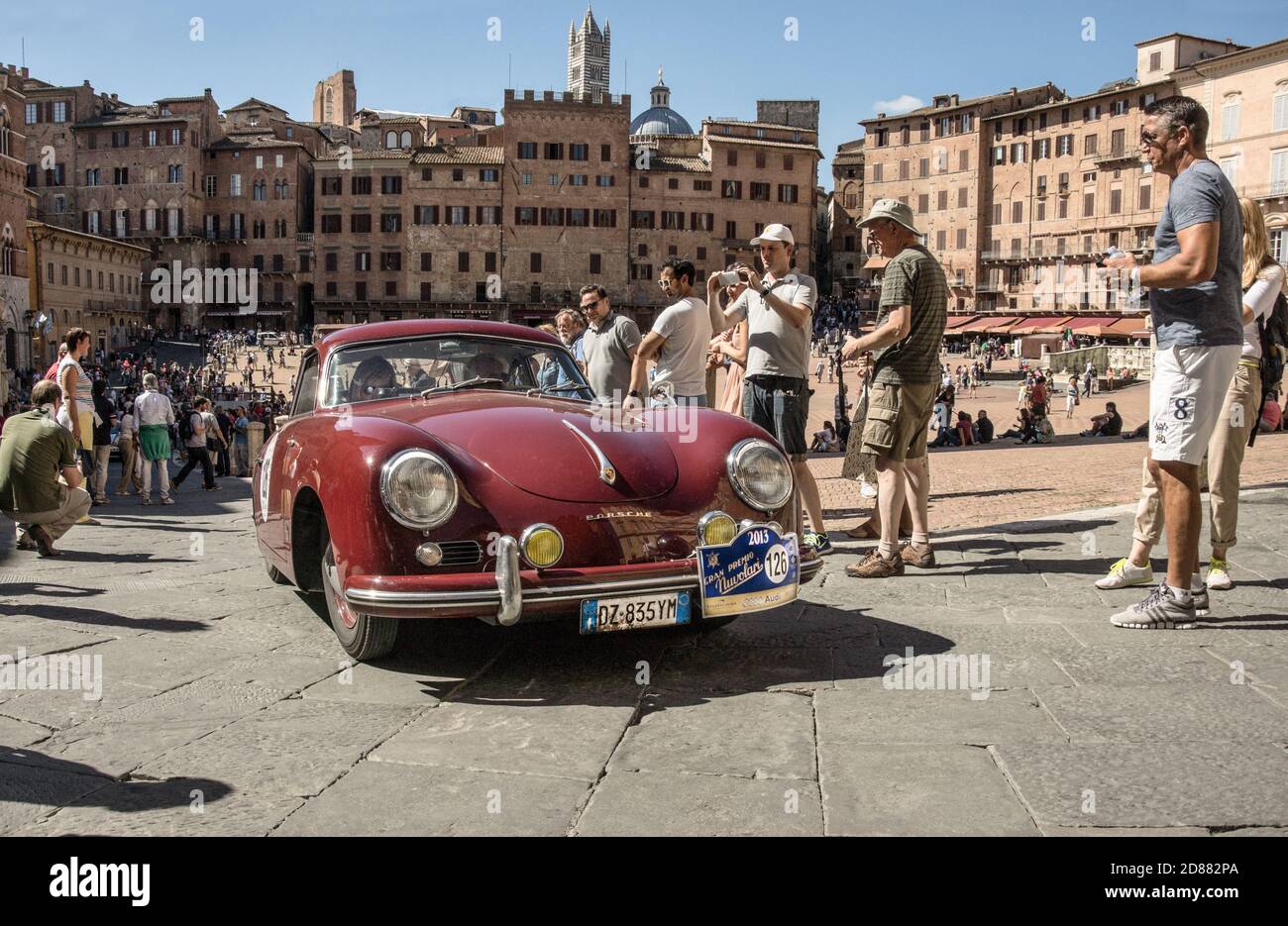Siena, Tuscany. Italy.Car rally in the medieval city Stock Photo - Alamy