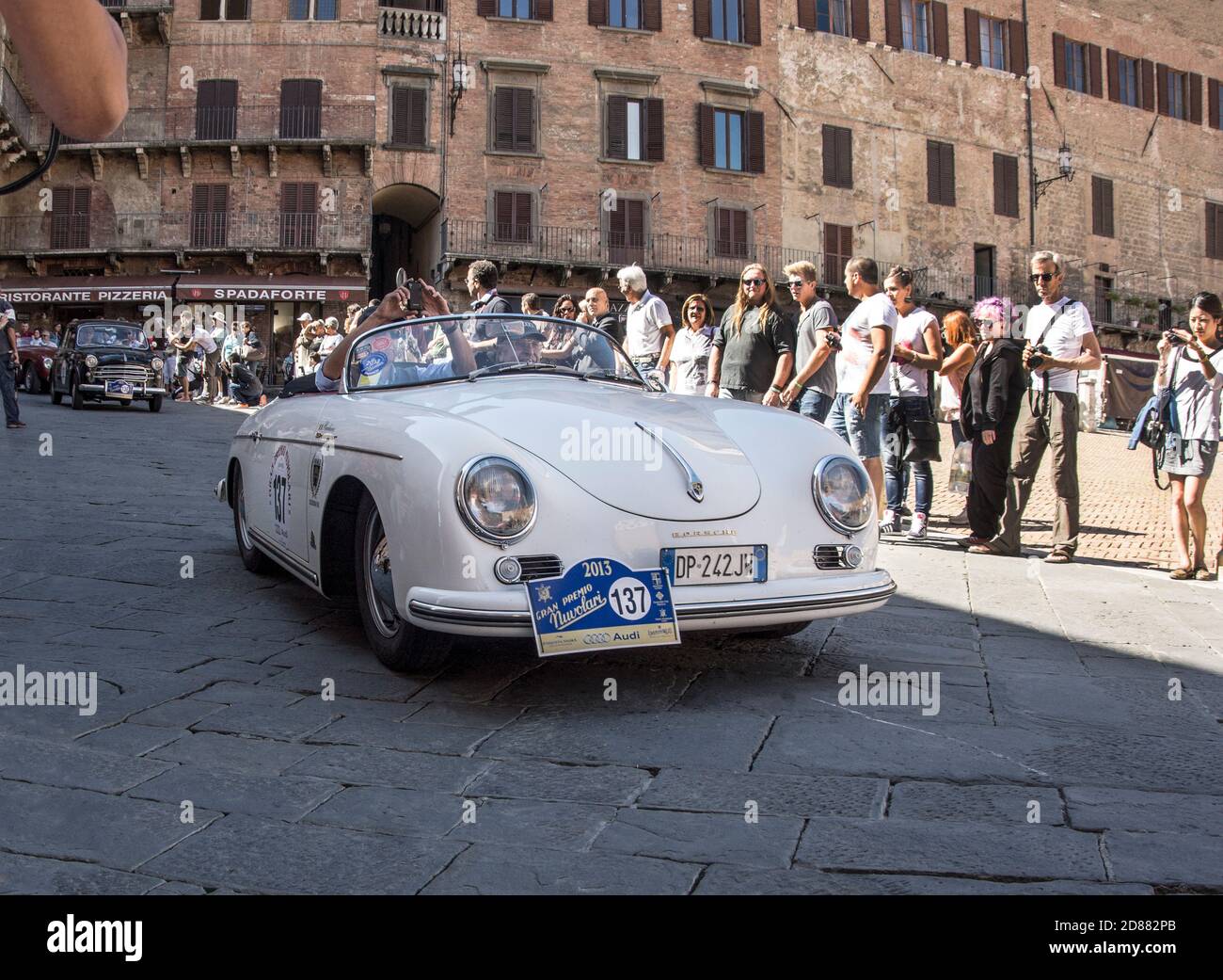 Siena, Tuscany. Italy.Car rally in the medieval city Stock Photo - Alamy