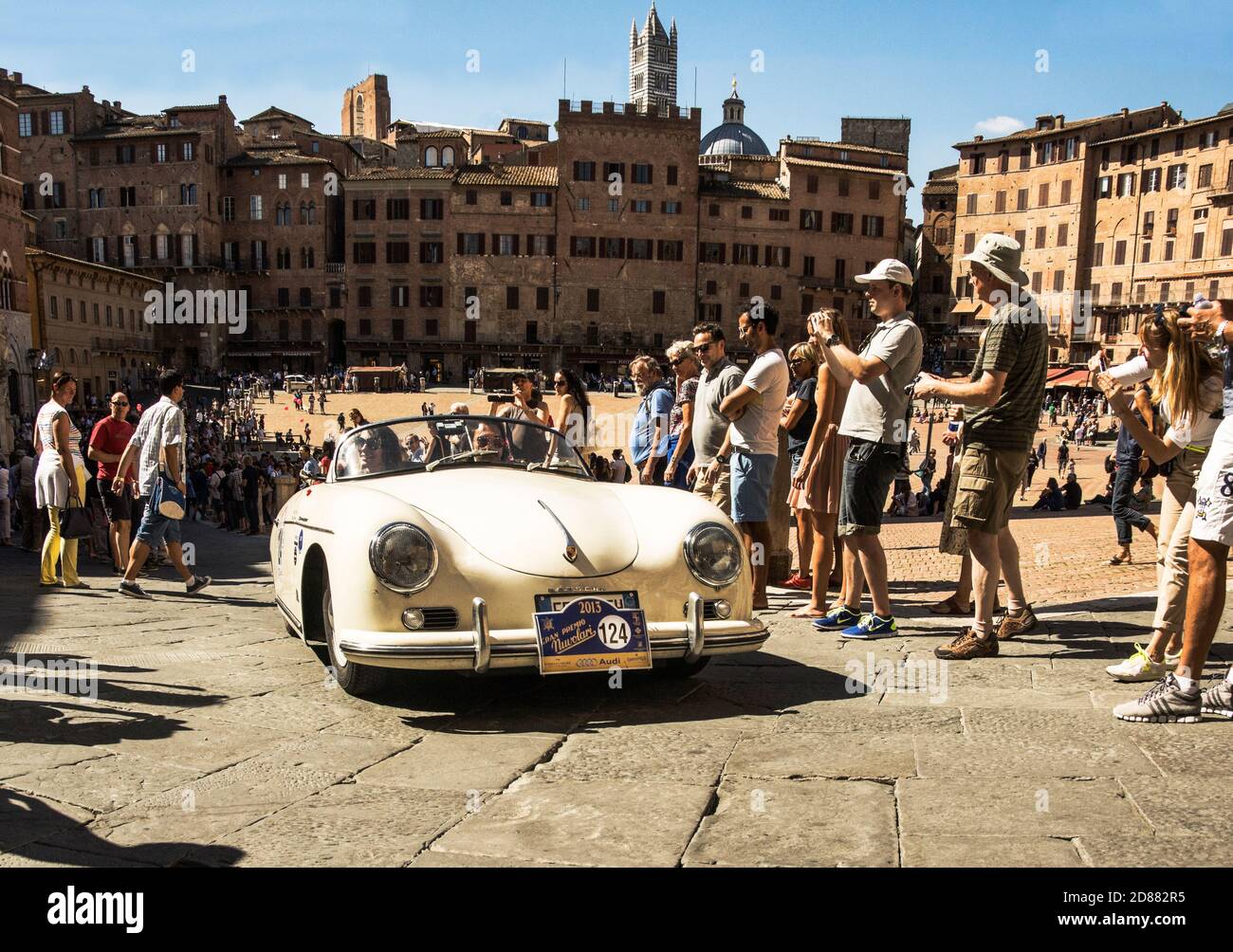 Siena, Tuscany. Italy.Car rally in the medieval city Stock Photo - Alamy