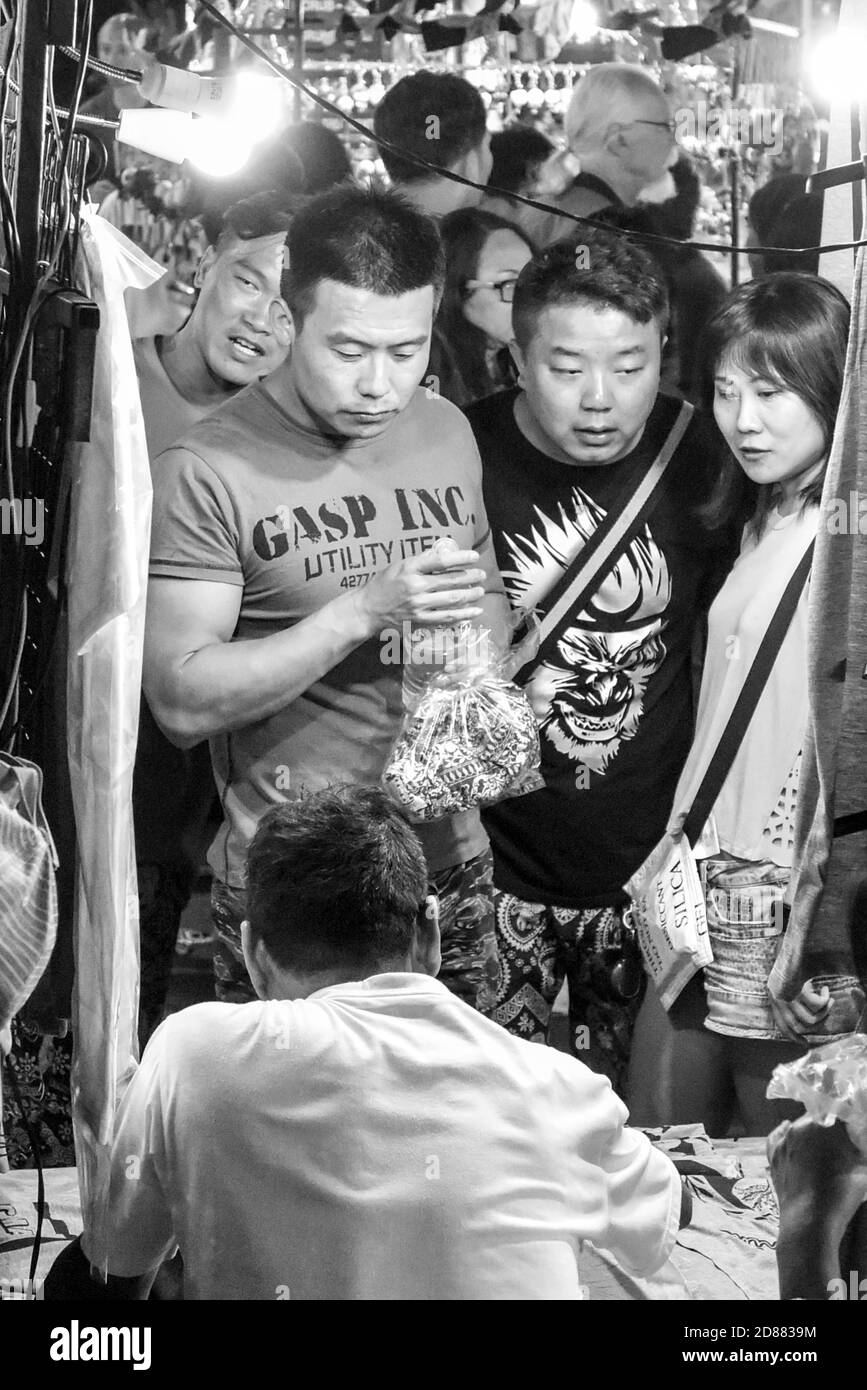 Night Market, Sunday Walking Street, Chiang Mai, Thailand Stock Photo ...
