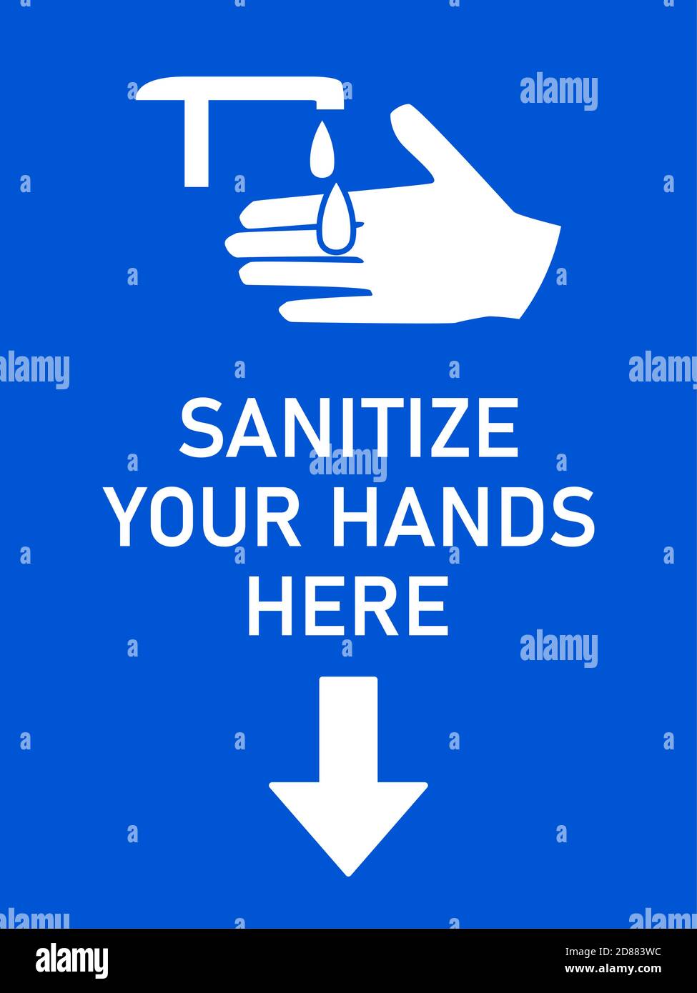 Sanitize Your Hands Here Vertical Warning Sign with an Aspect Ratio of ...