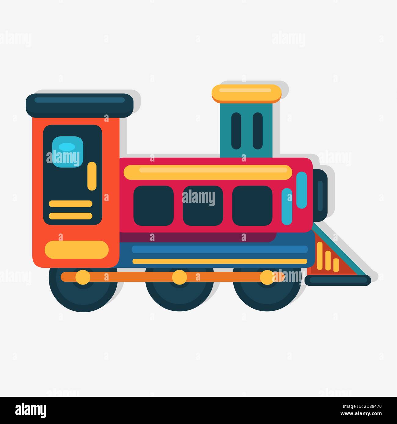 locomotive train transportation vector illustration Stock Vector Image ...