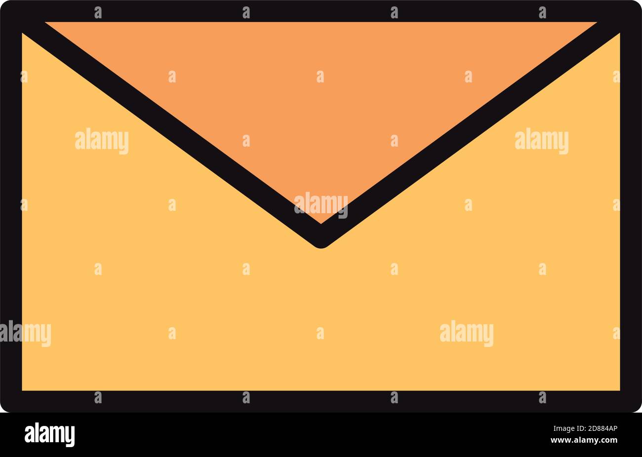 user interface email message communication linear and fill style vector ...