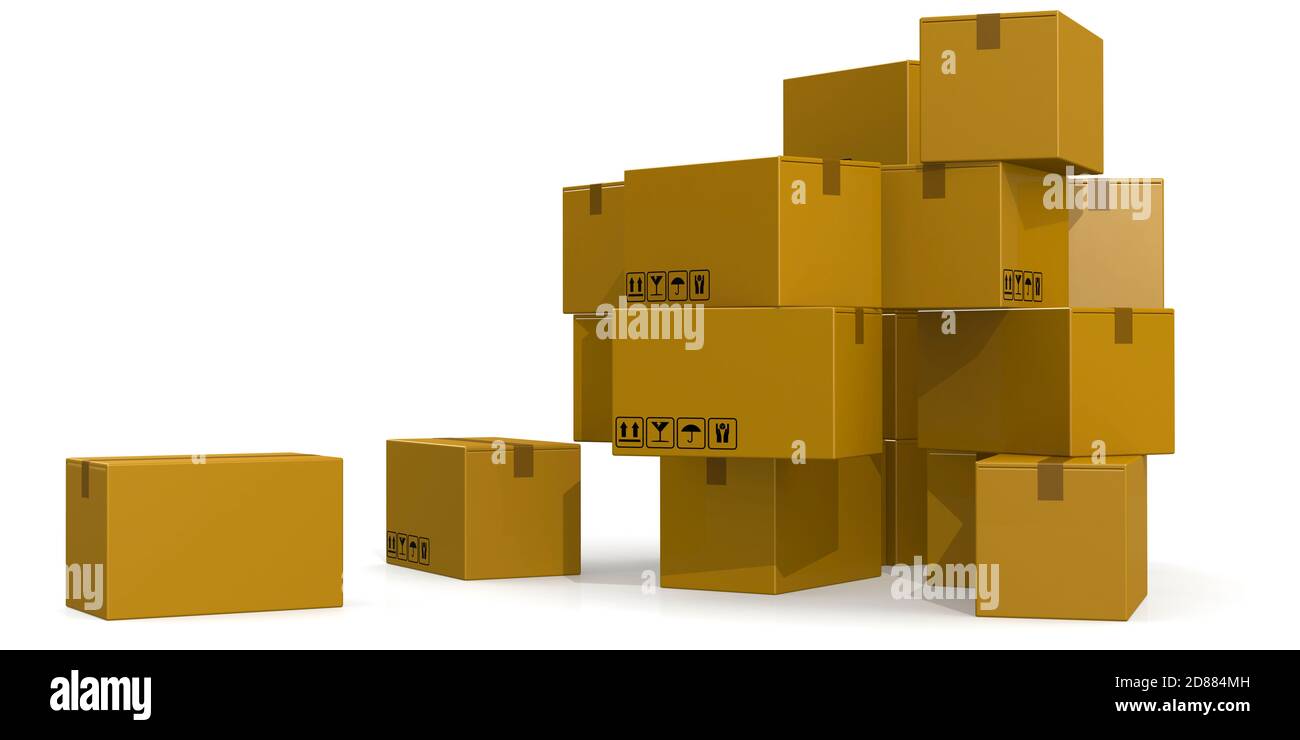 Storage boxes cardboard furniture Cut Out Stock Images & Pictures - Alamy