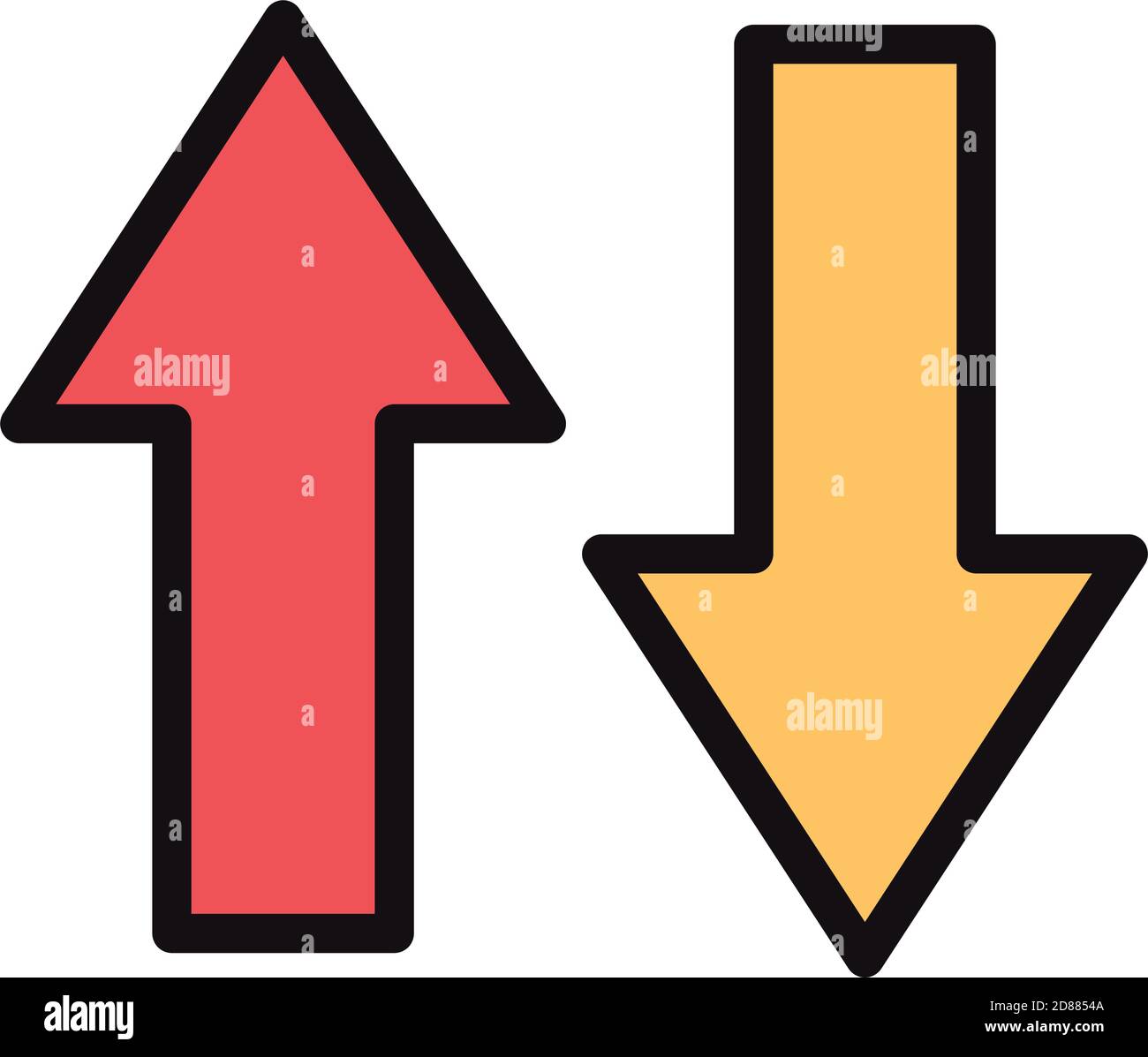user interface upload and download data linear and fill style vector ...