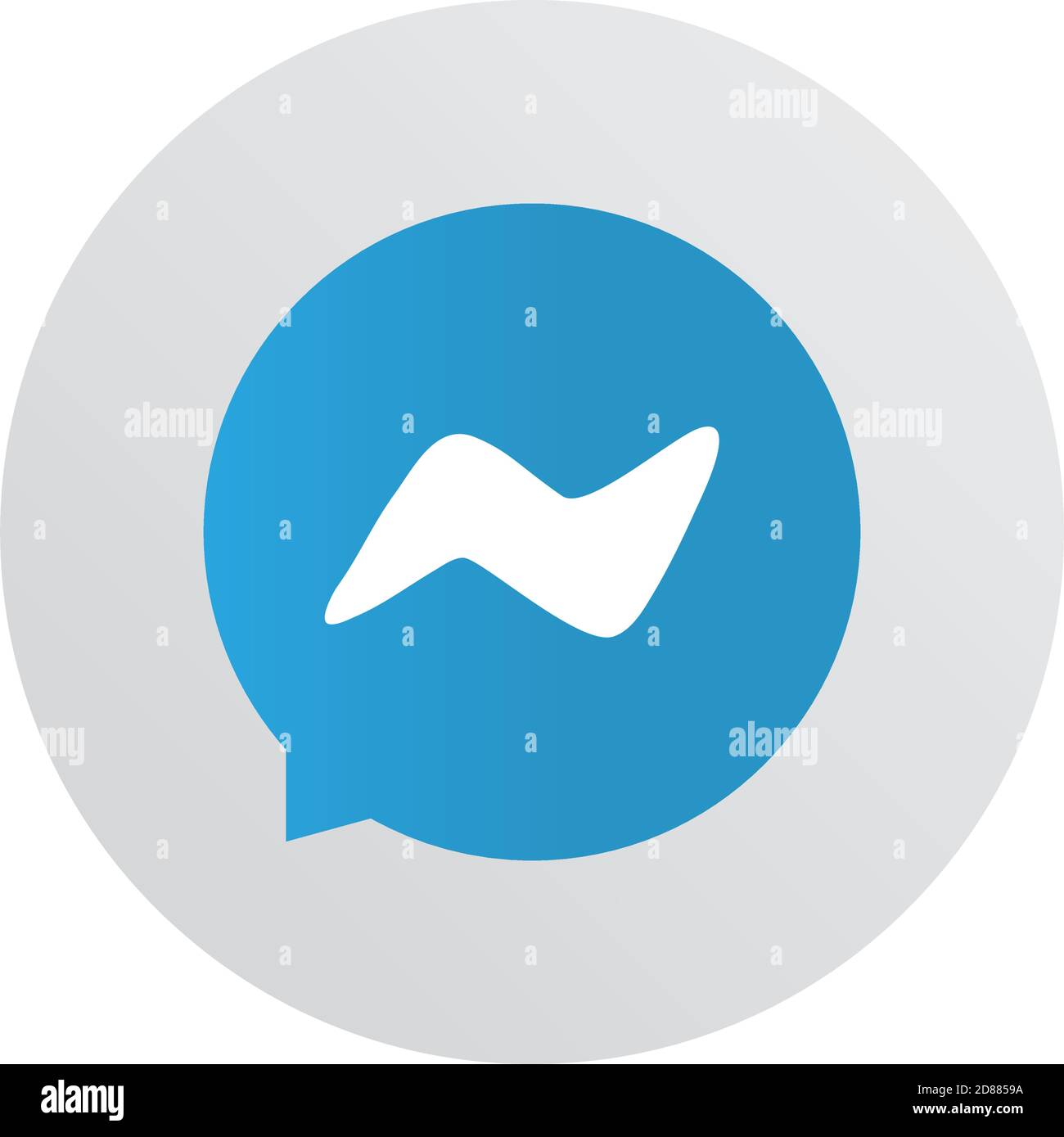 social media logo, messenger is a messaging application vector ...