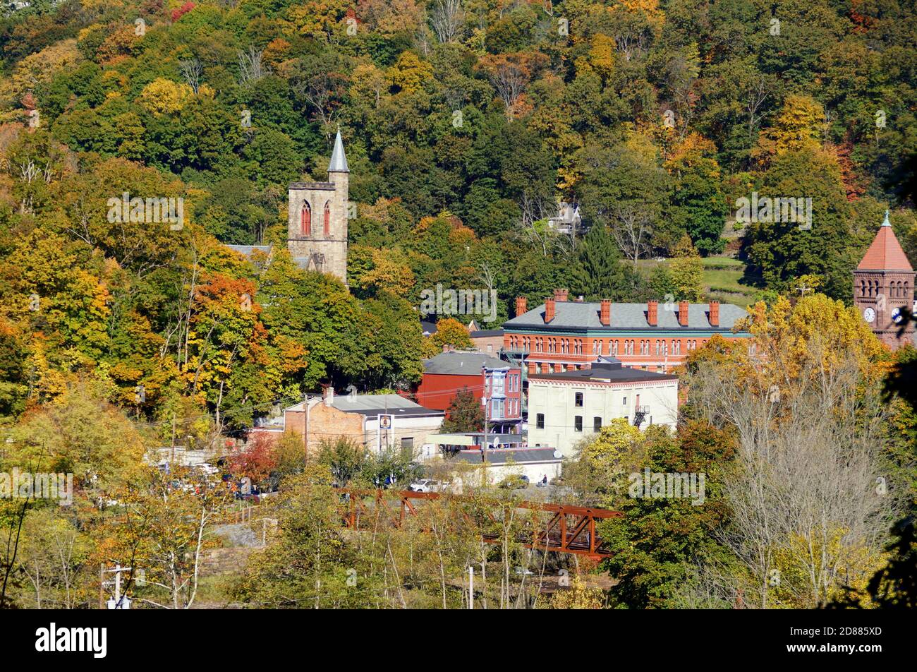 Jim Thorpe, Pennsylvania, U.S - October 17,2020 - The distance view of ...
