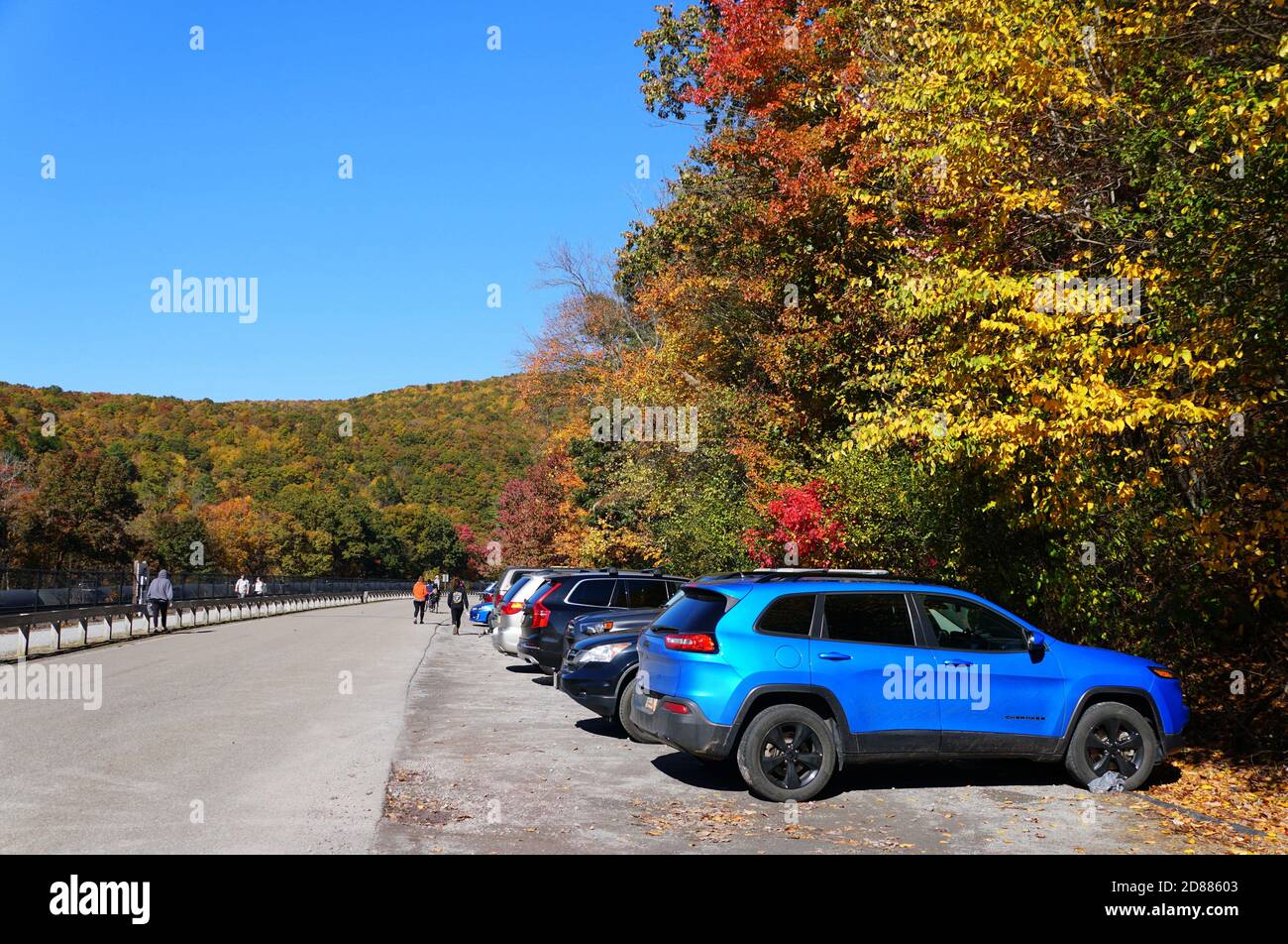 Jim Thorpe, Pennsylvania - October 17,2020 - The parking lot at Lehigh ...