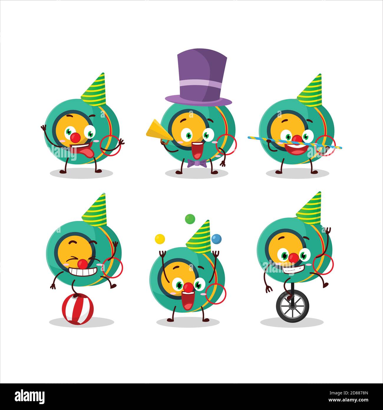Cartoon character of kids yoyo with various circus shows Stock Vector ...