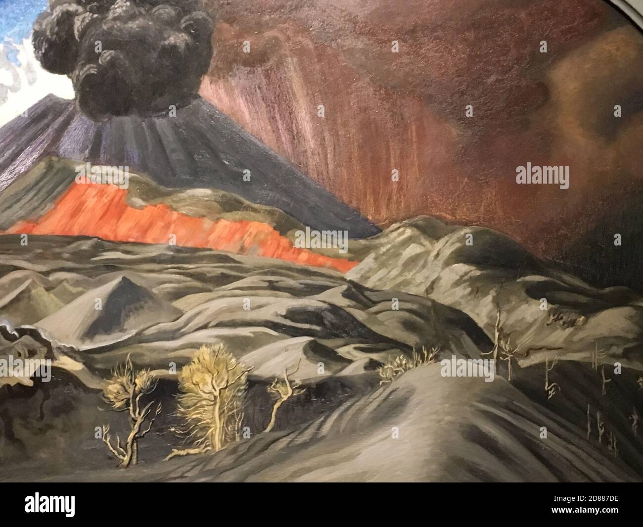 Detail of a 1946 painting by Mexican artist Dr. Atl (Gerado Murillo ...