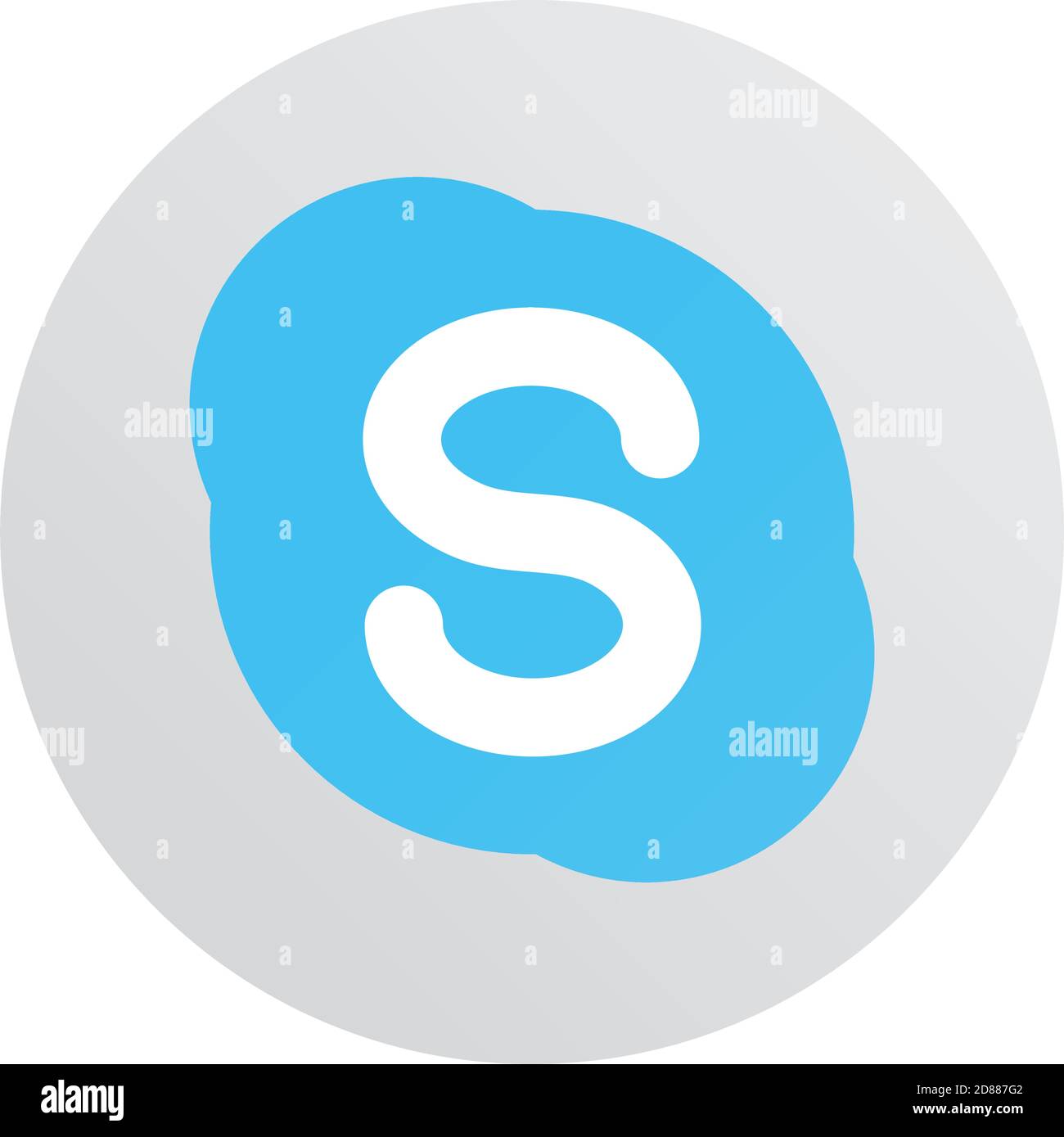 social media logo, skype text, voice and video communications vector ...