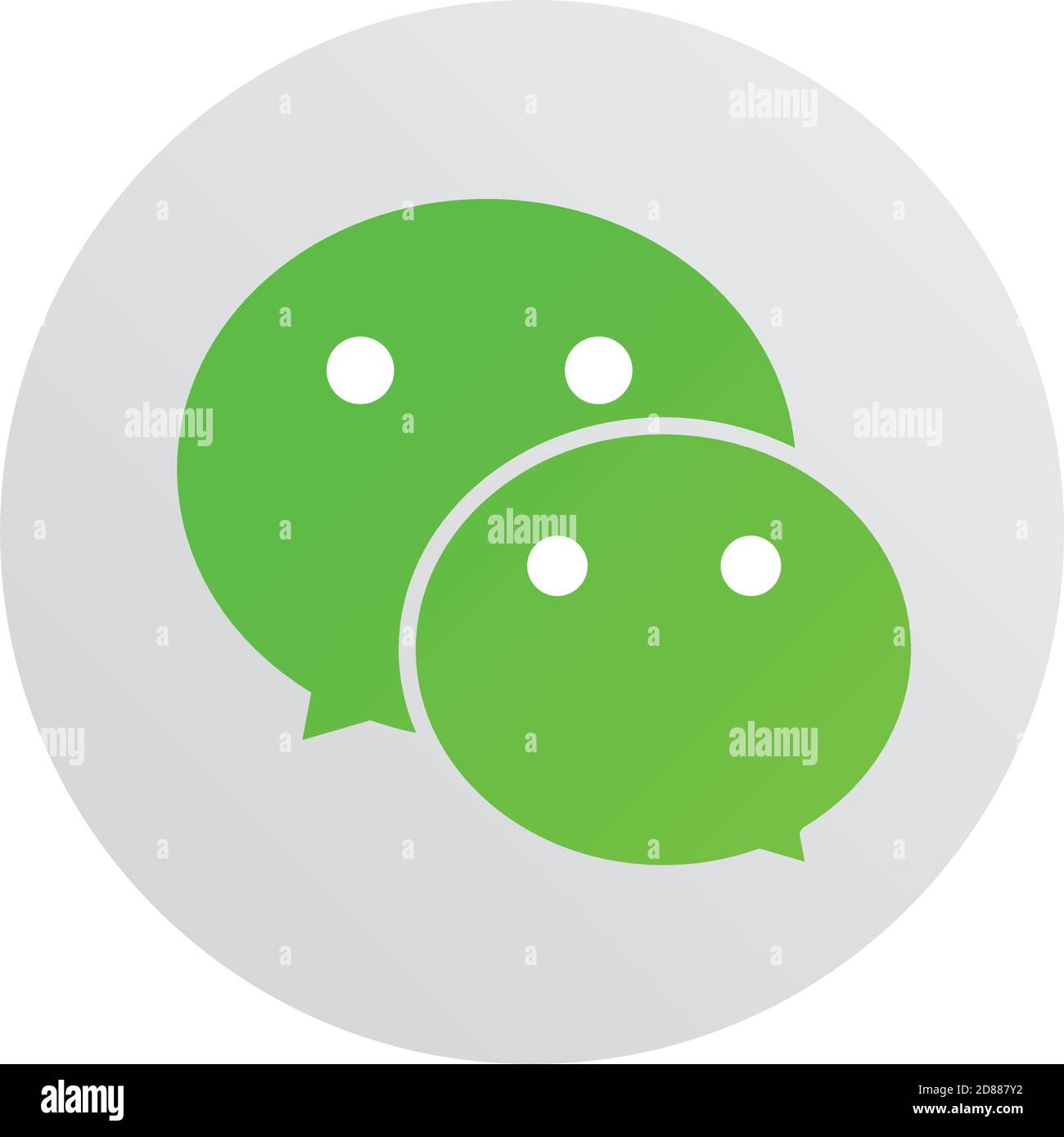 social media logo, wechat messaging and free call vector illustration ...
