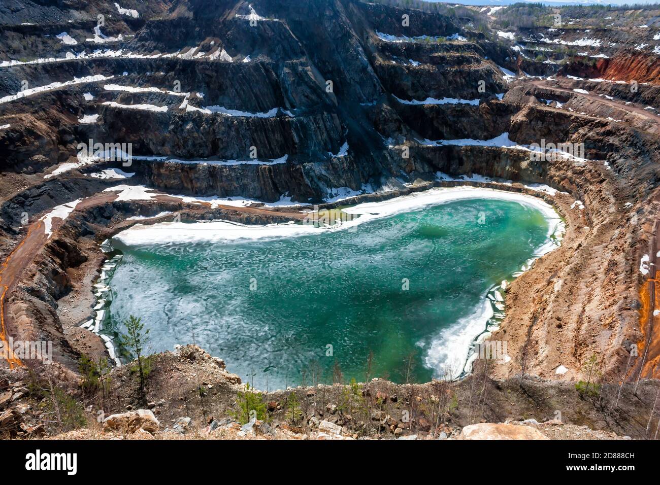 Deep flooded quarry Stock Photo - Alamy
