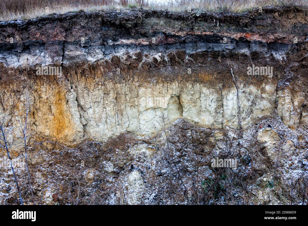 Cut of soil Stock Photo - Alamy