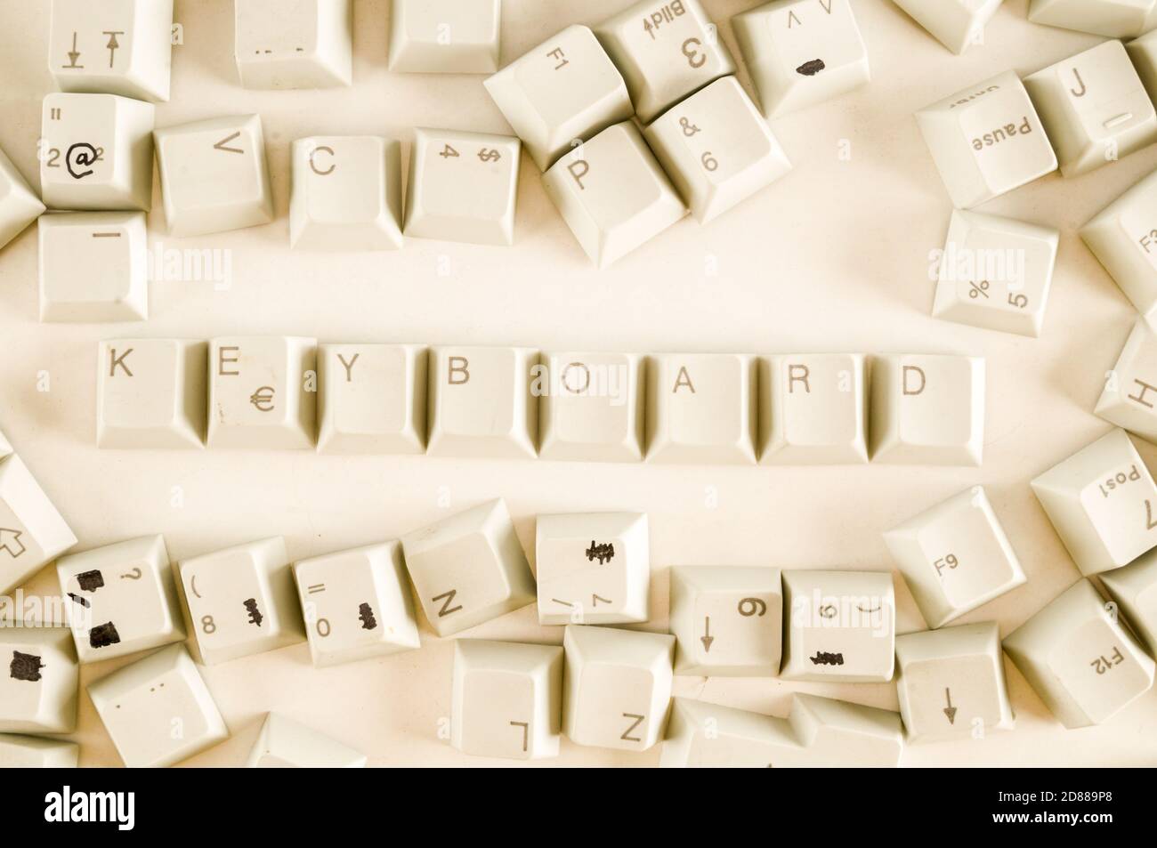 Alphabet numbers and some other keys Stock Photo - Alamy