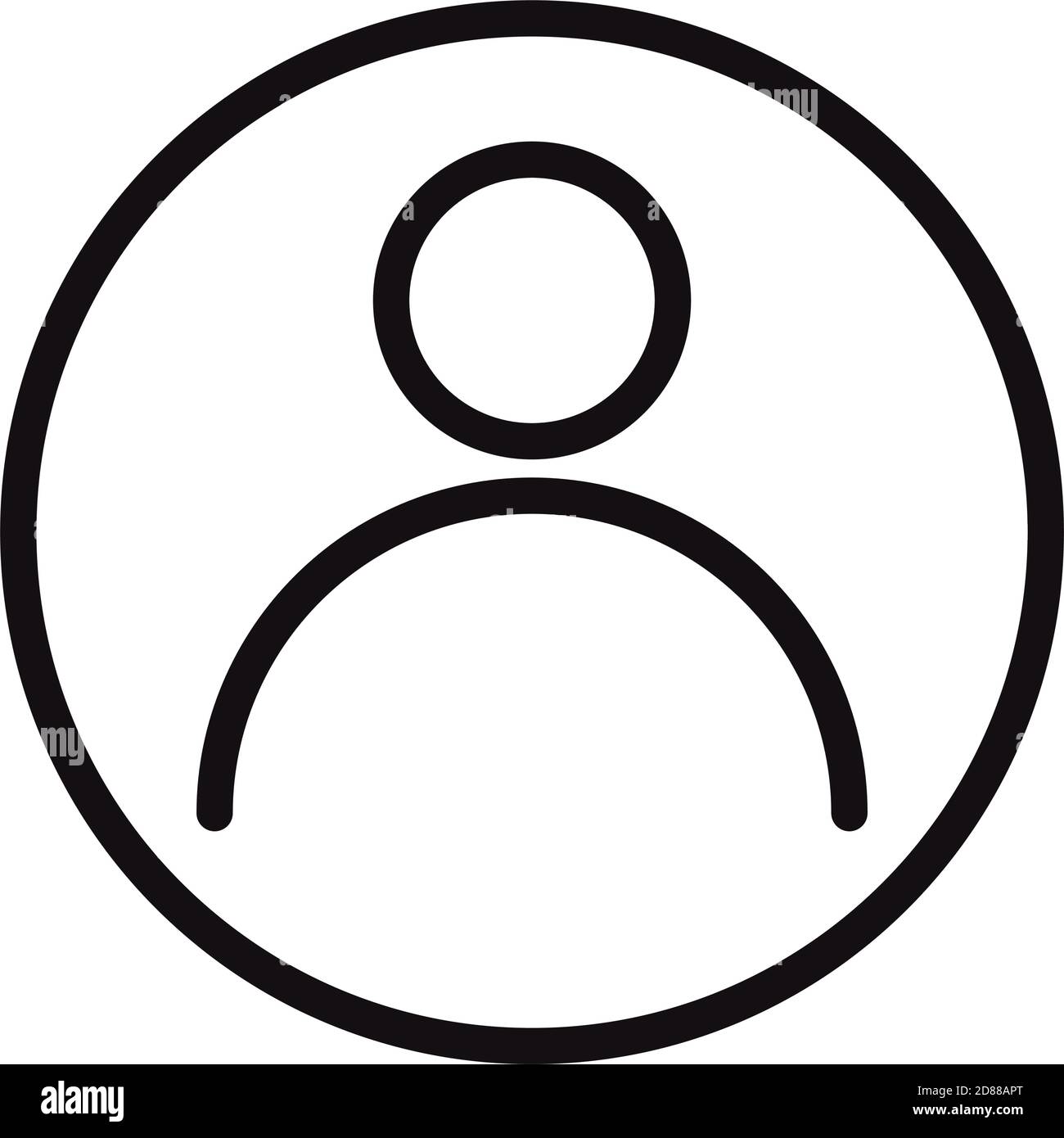 user interface social media avatar linear style vector illustration ...