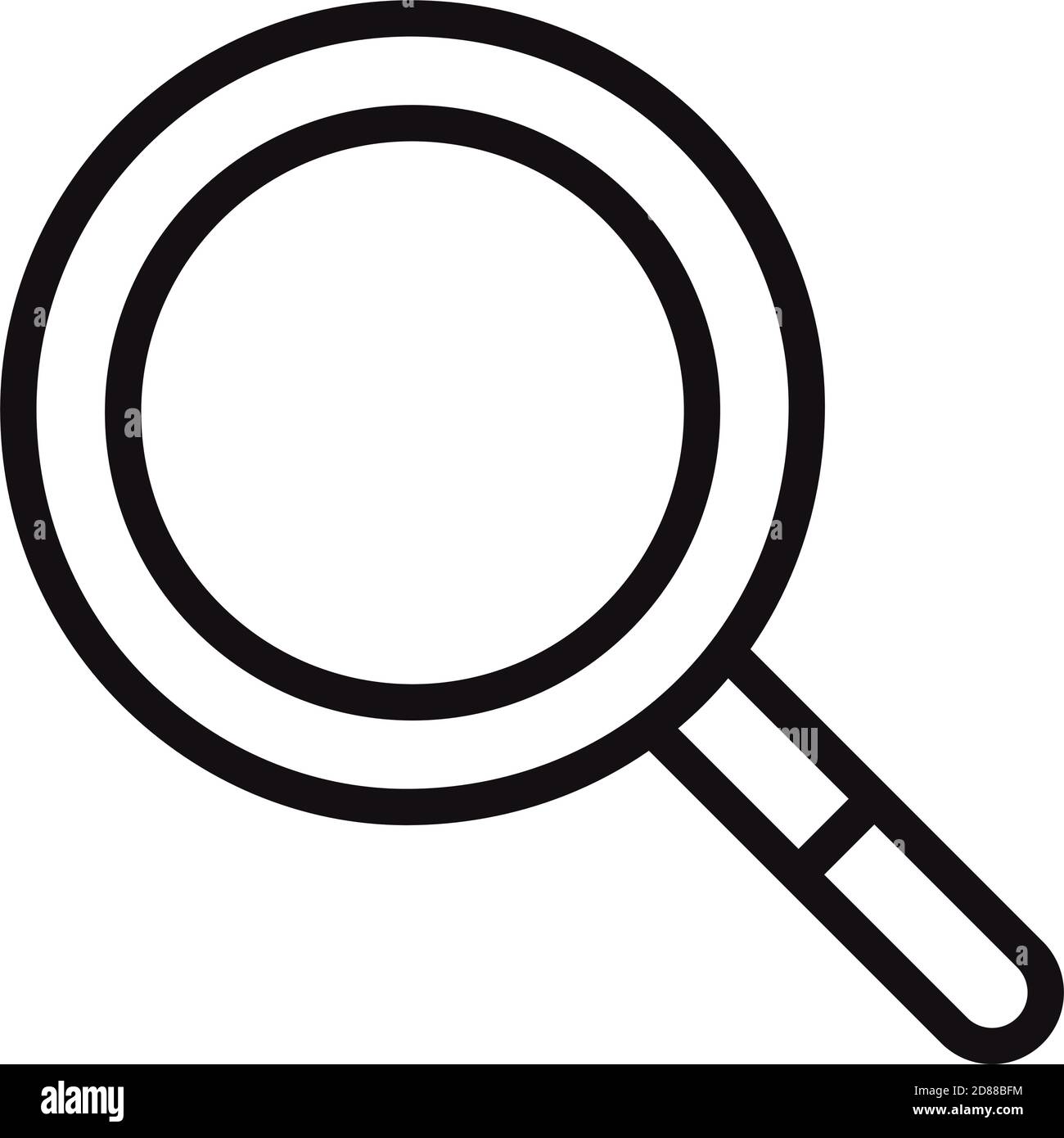 user interface search magnifying glass linear style vector illustration ...