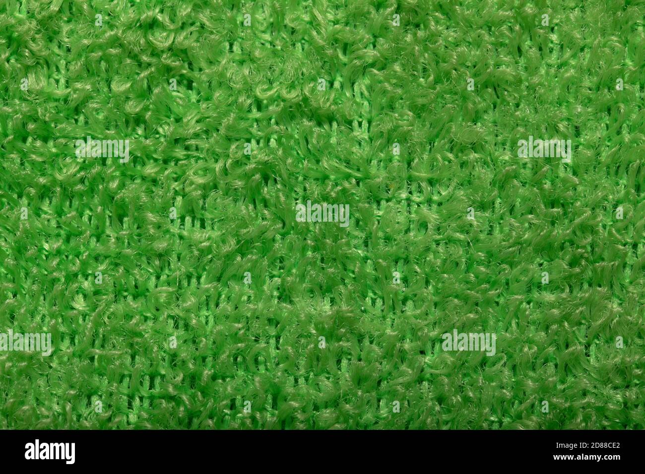 Light green fluffy background of thread. Terry fabric texture close-up ...