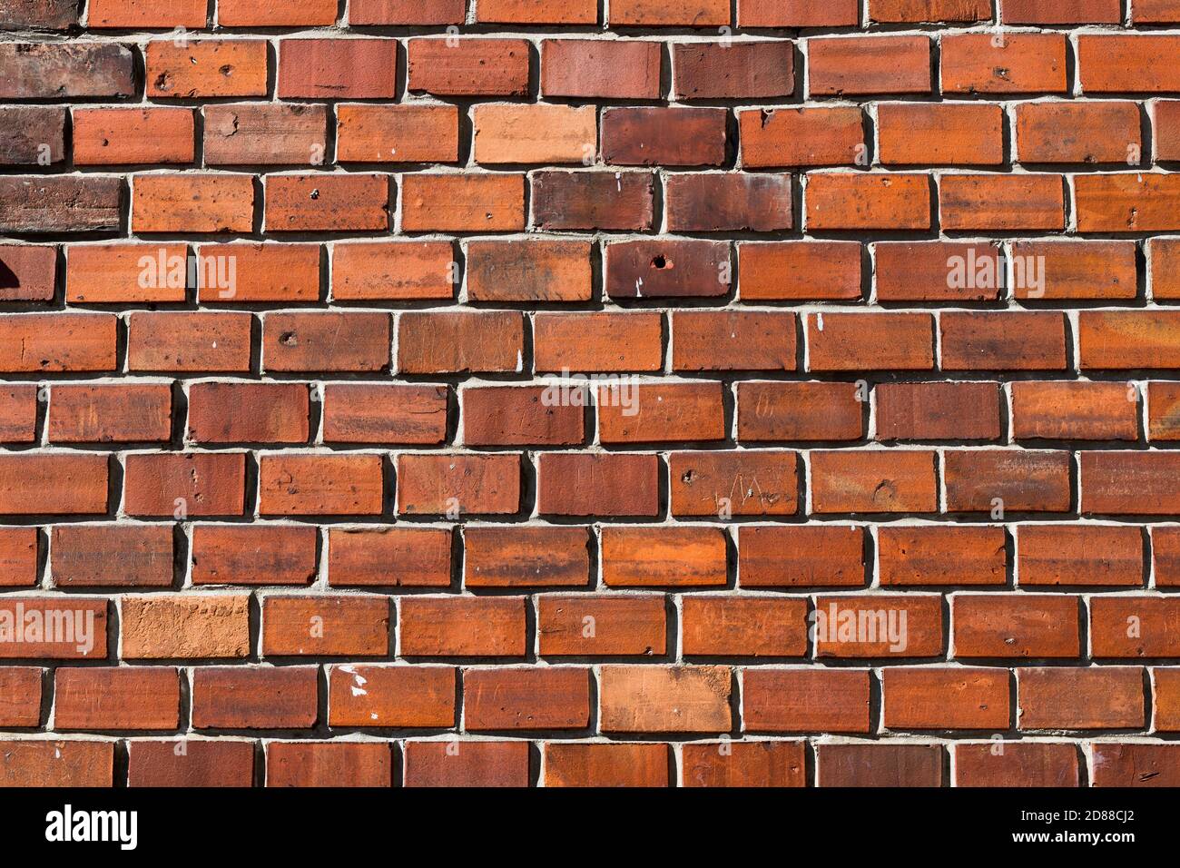 Antique wall of red old bricks in a row Stock Photo - Alamy