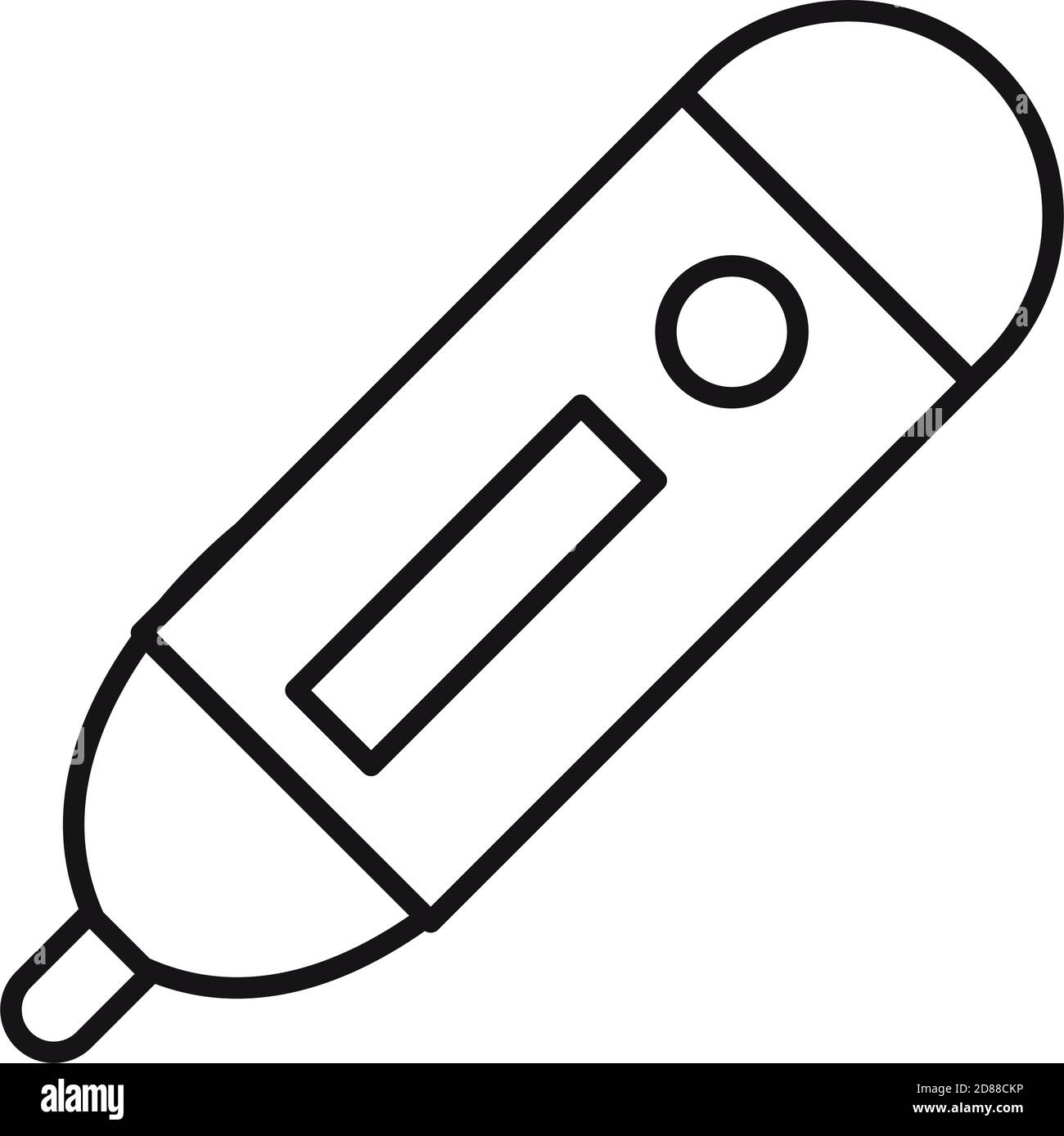 thermometer temperature check device vector illustration line icon ...