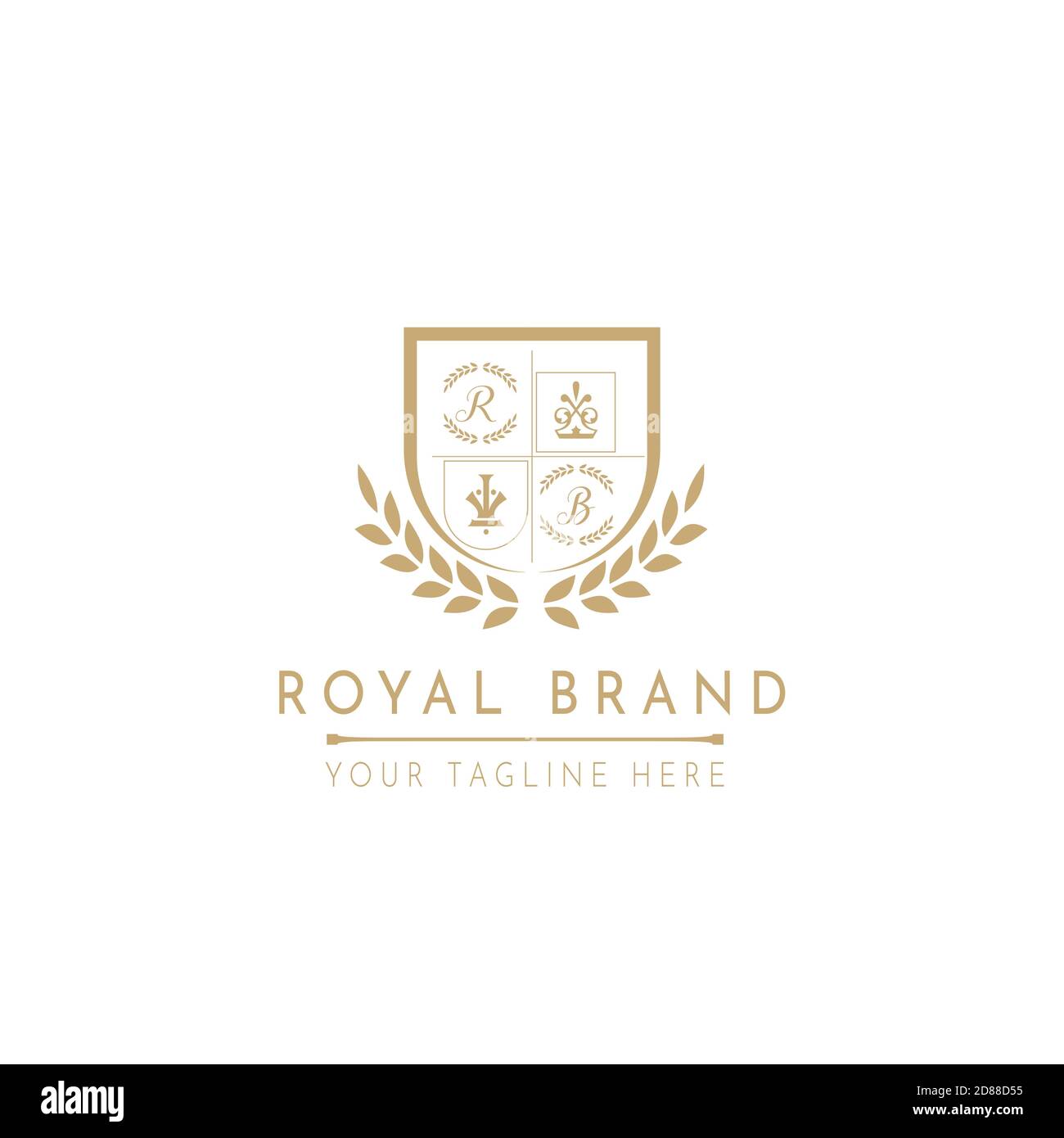 Royal brand and luxury brand logo illustration design Stock Vector ...
