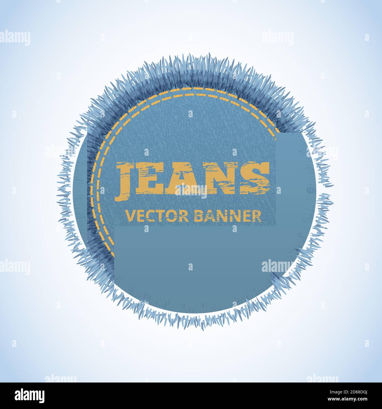 Vector realistic banner of jeans. Realistic denim banner with texture ...