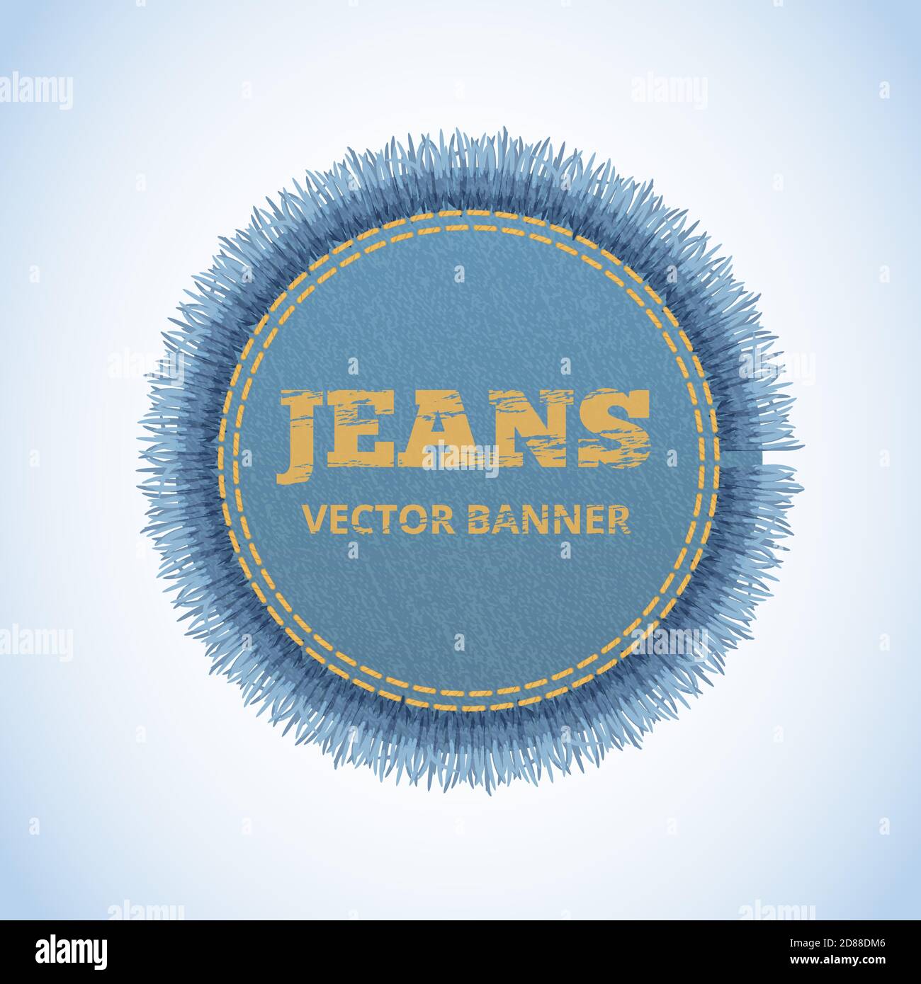 Vector realistic banner of jeans. Realistic denim banner with texture ...