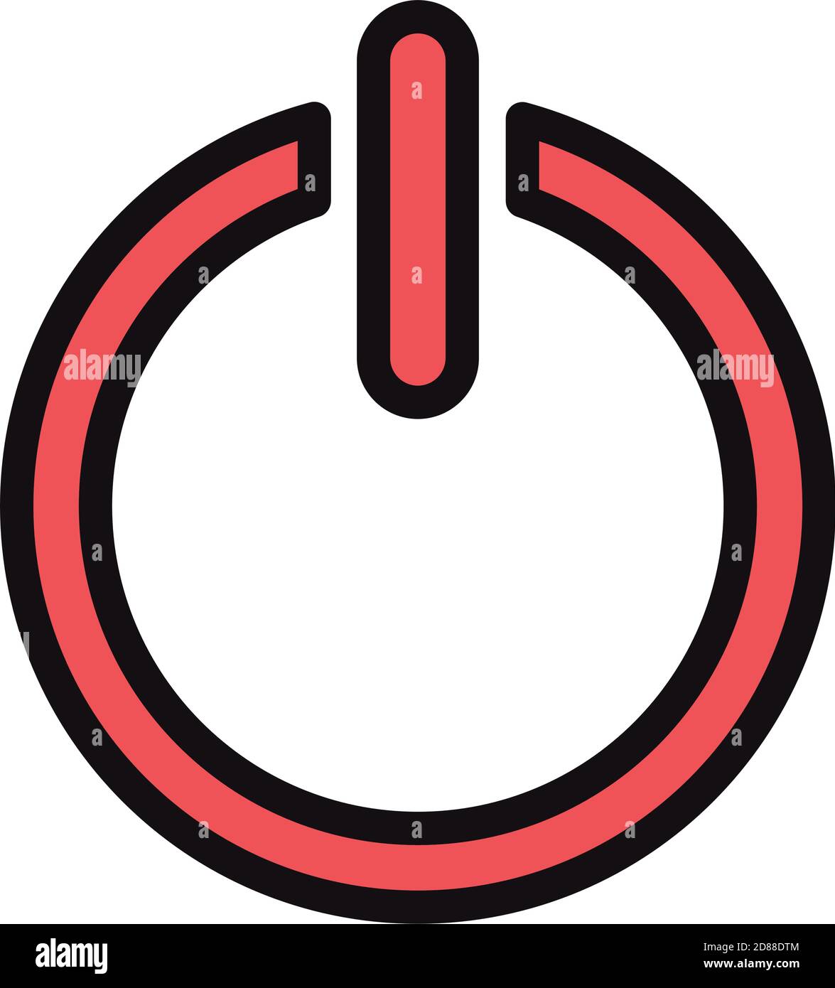 user interface switch button start linear and fill style vector ...