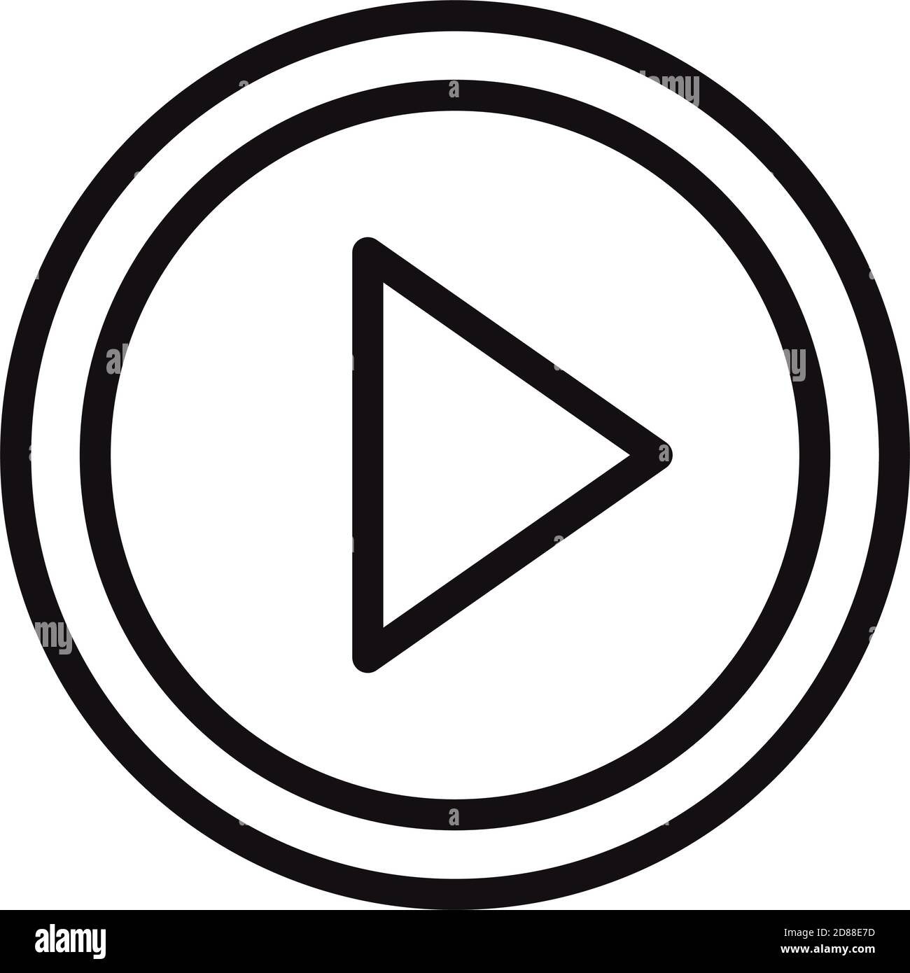 user interface forward button linear style vector illustration Stock ...