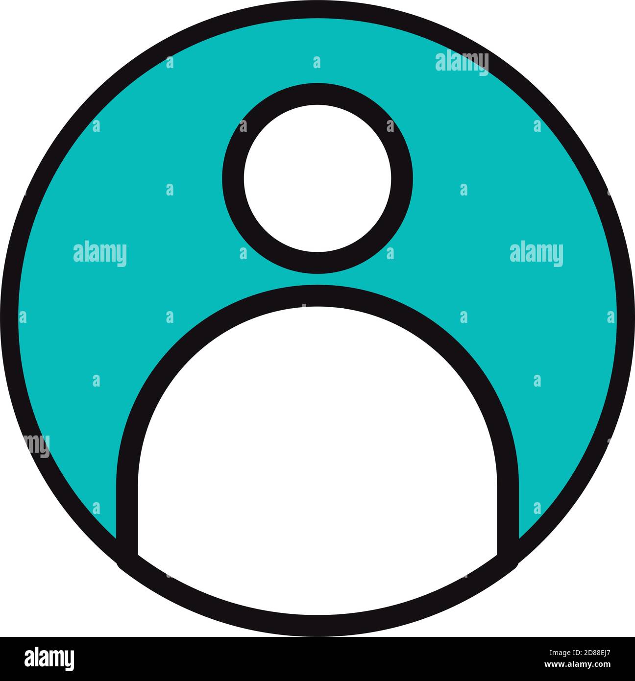 user interface social media avatar linear and fill style vector ...