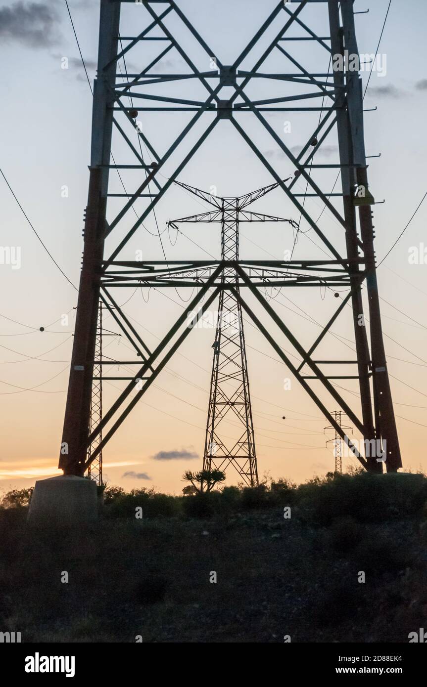 High Voltage Electric Transmission Tower Stock Photo - Alamy